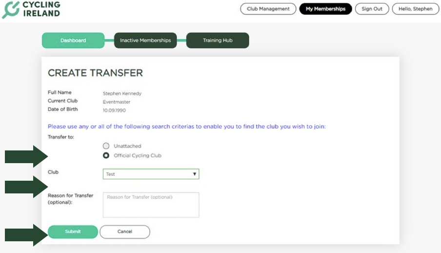 How do I transfer to a different club? – Cycling Ireland